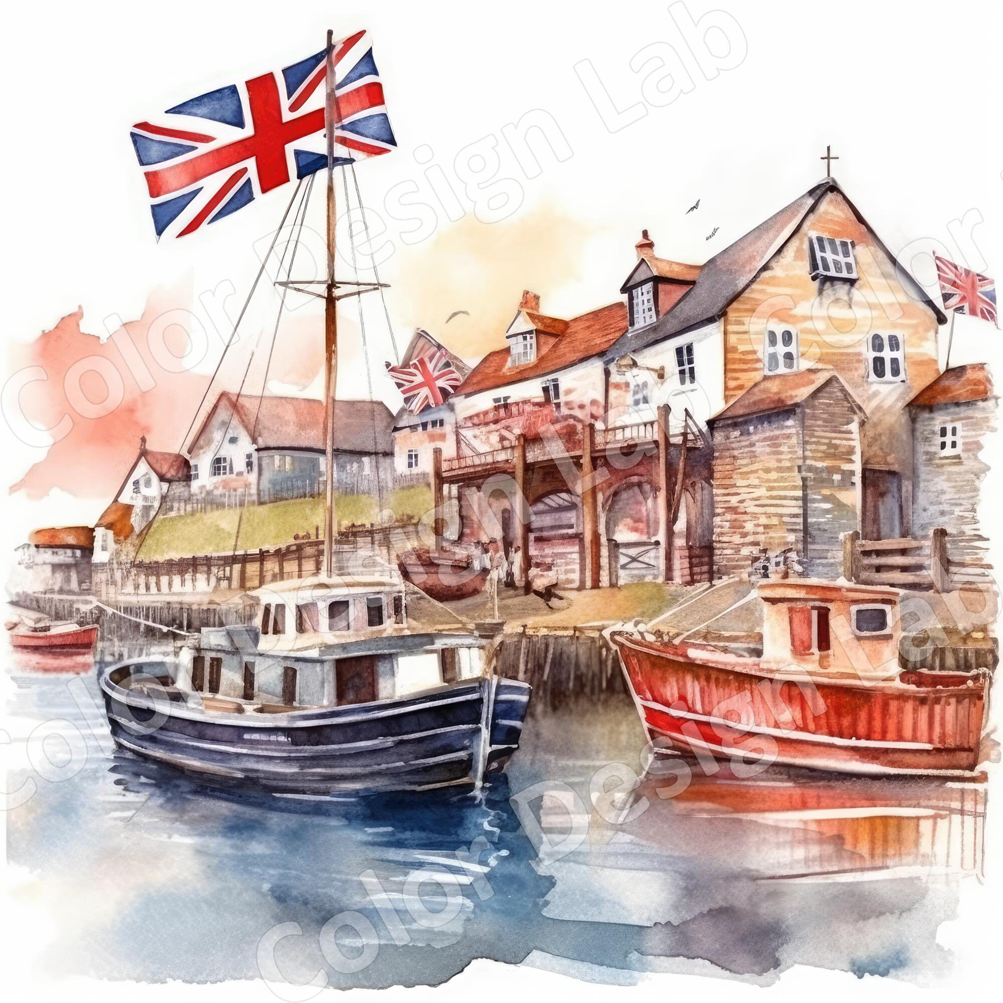 British Harbour Printable Clipart Set - 8 High-resolution PNG Images ...