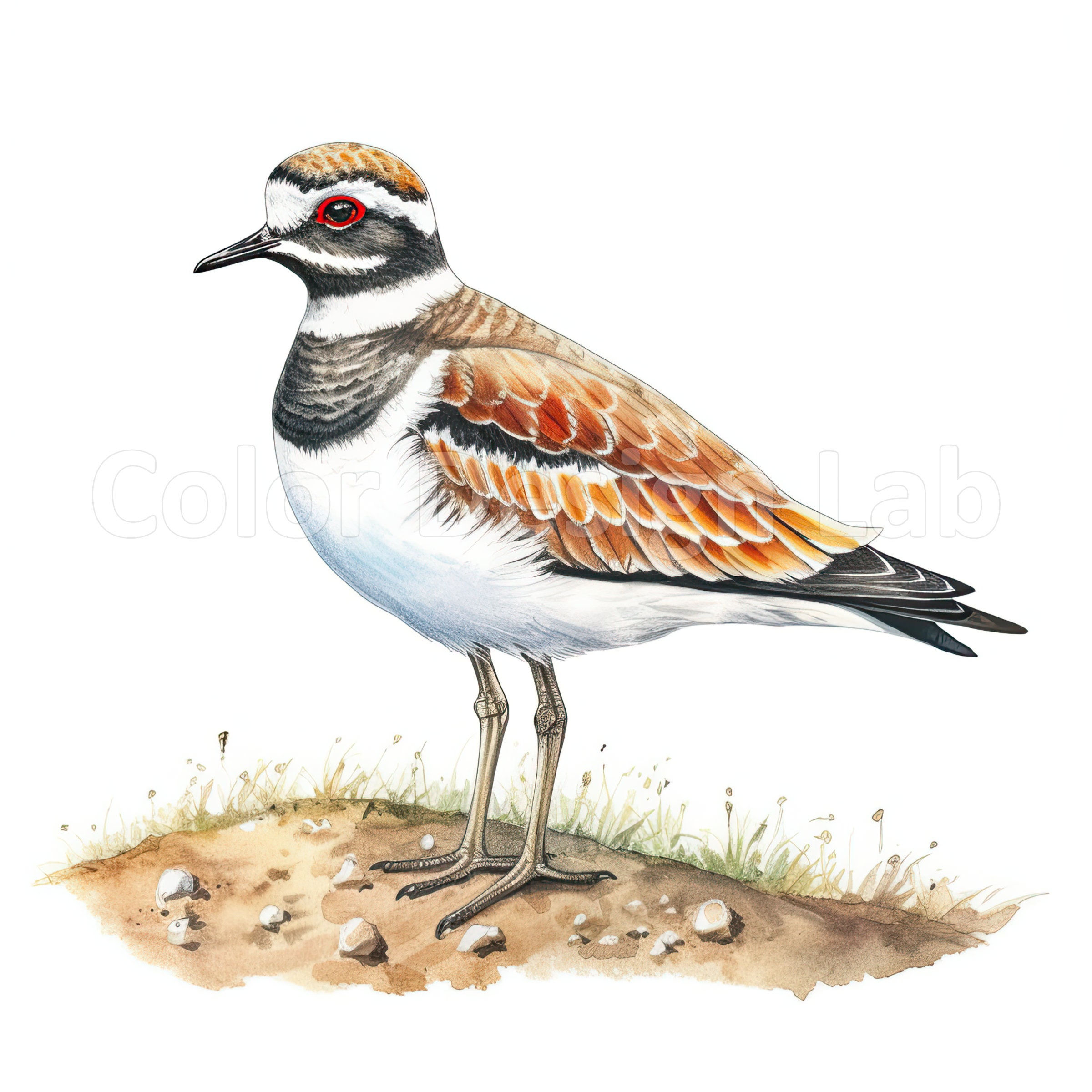 Killdeer Bird Clipart Set of 8 Printable PNG Art Commercial - Etsy