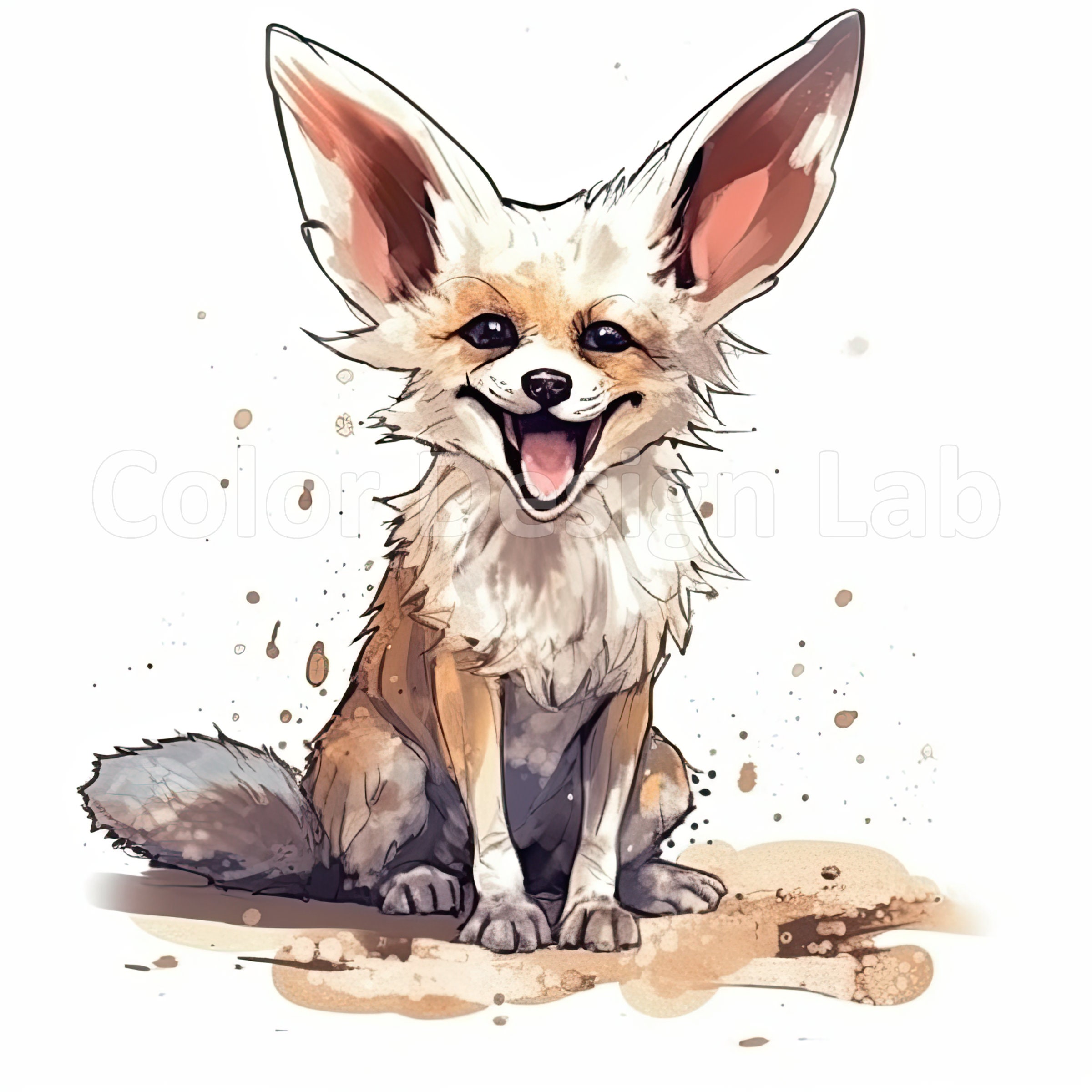 Cute Fennec Fox Clip Art