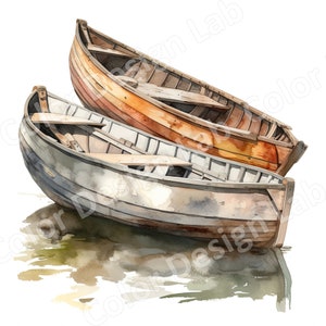 Classic Wooden Rowboats Digital Download, Set of 8 High-resolution ...