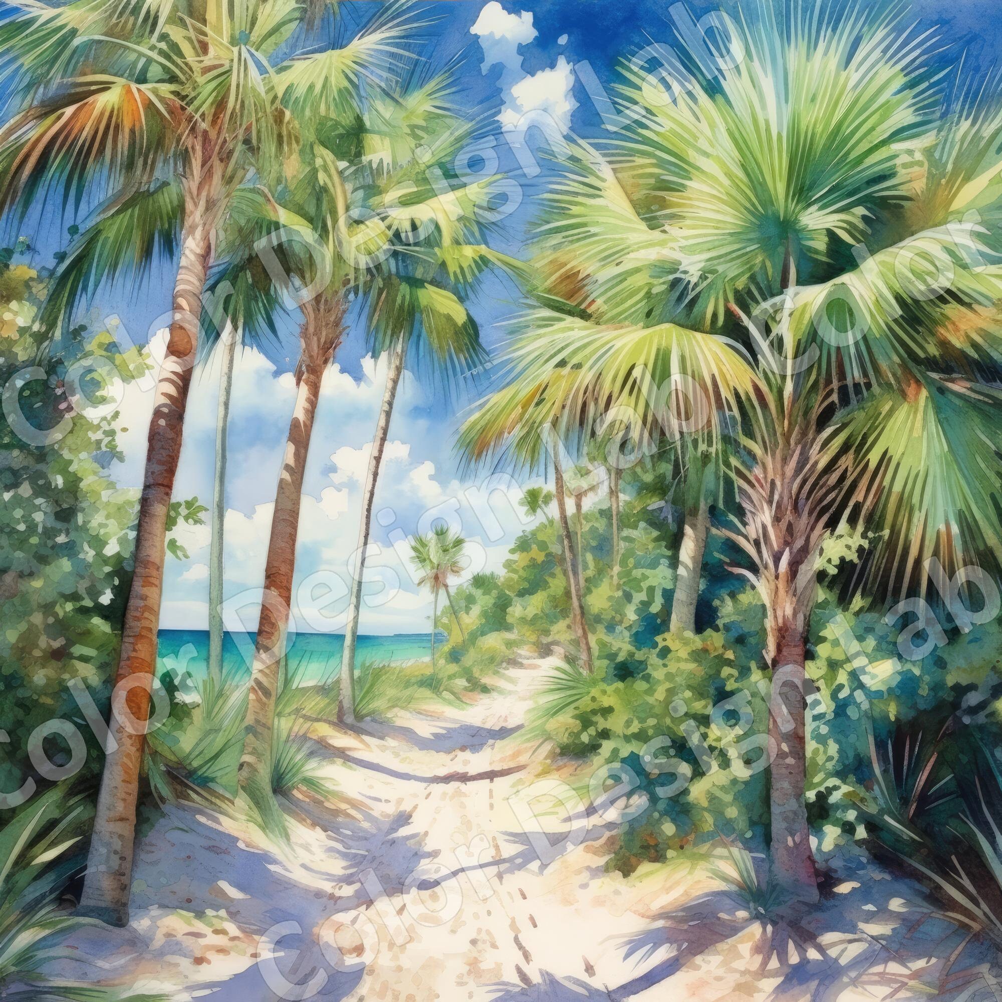 Florida's Tropical Paradise Clipart Set 8 Vibrant Pngs of - Etsy