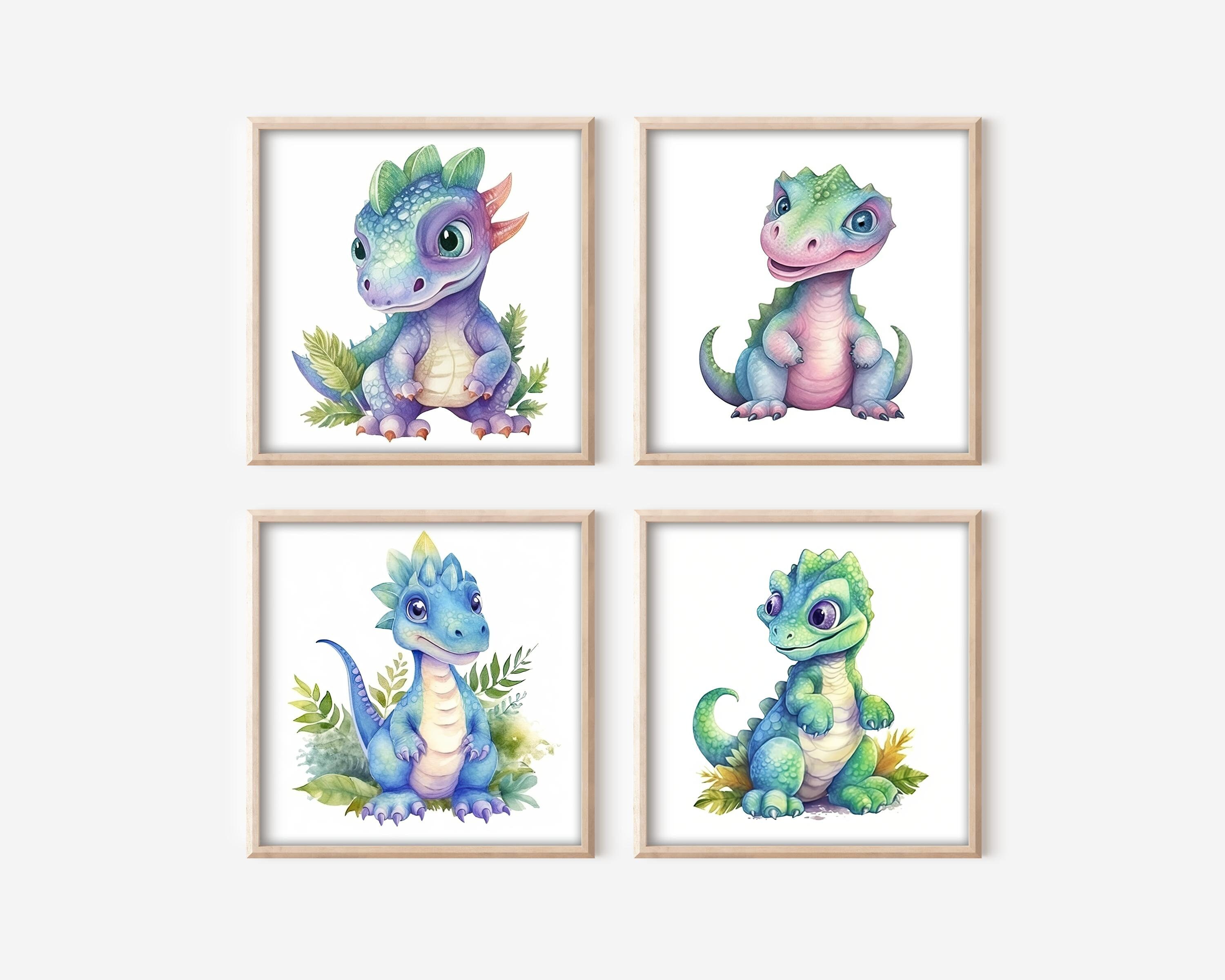Cute Dinosaur Clipart Set 8 High-resolution Pngs Digital - Etsy