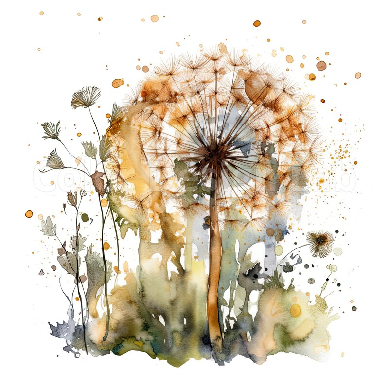 Dandelion Art - Etsy