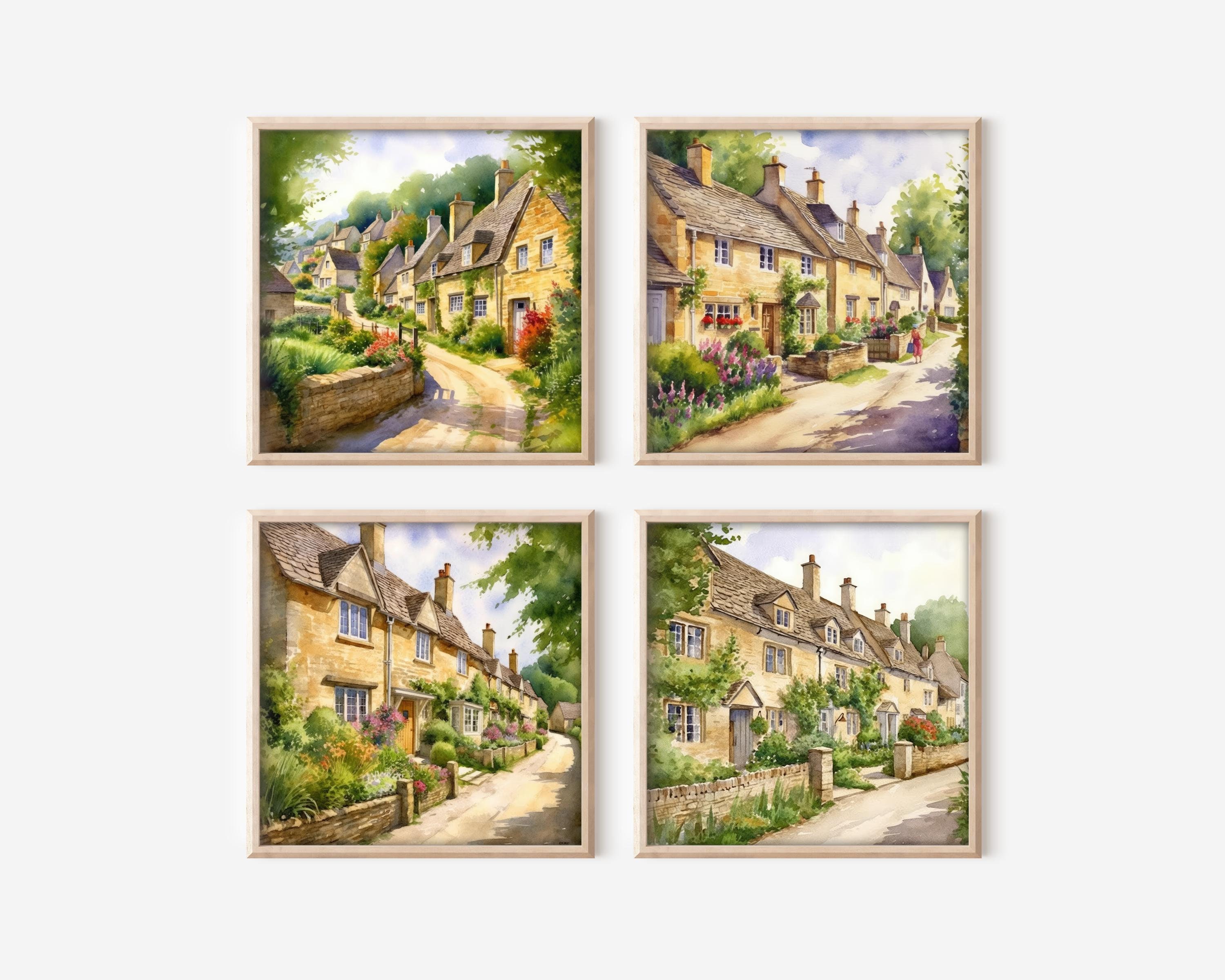 Cotswold Villages, England Clipart Set, 8 High-resolution PNG Images ...