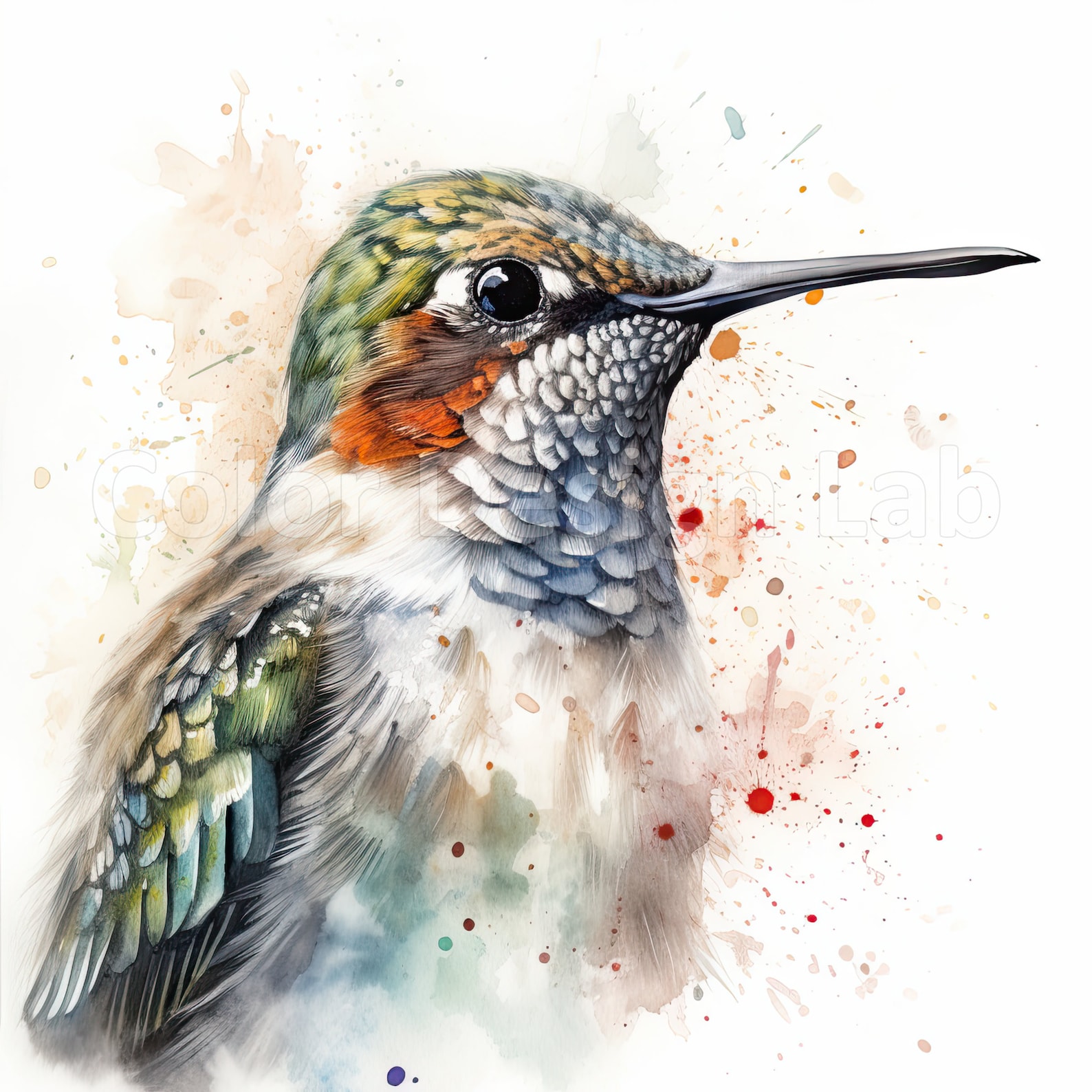 Hummingbird Clipart Set 8 Feathered Hummingbird Digital - Etsy