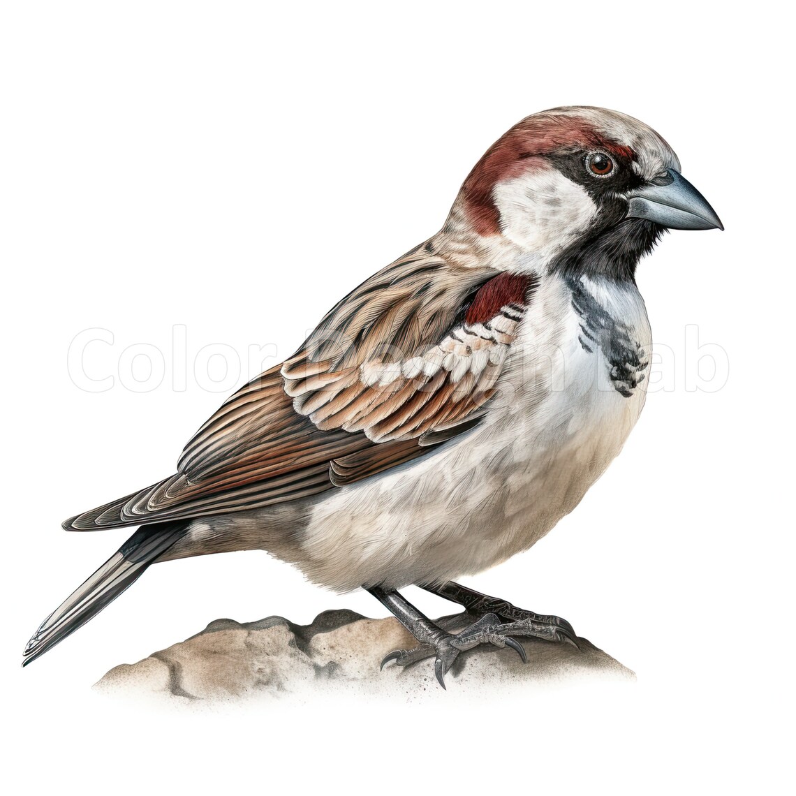 House Sparrow Clipart - Printable Art Set of 8 PNG, Digital Download ...