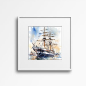 Clipper Ship Digital Download, Set of 4 High-resolution PNG Images ...