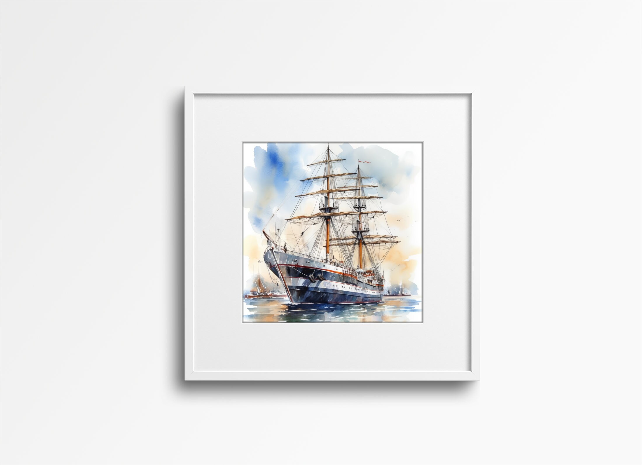 Clipper Ship Digital Download, Set of 4 High-resolution PNG Images ...