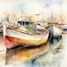 Fishing Boats at Harbor Printable Clipart, Set of 8 High-resolution ...