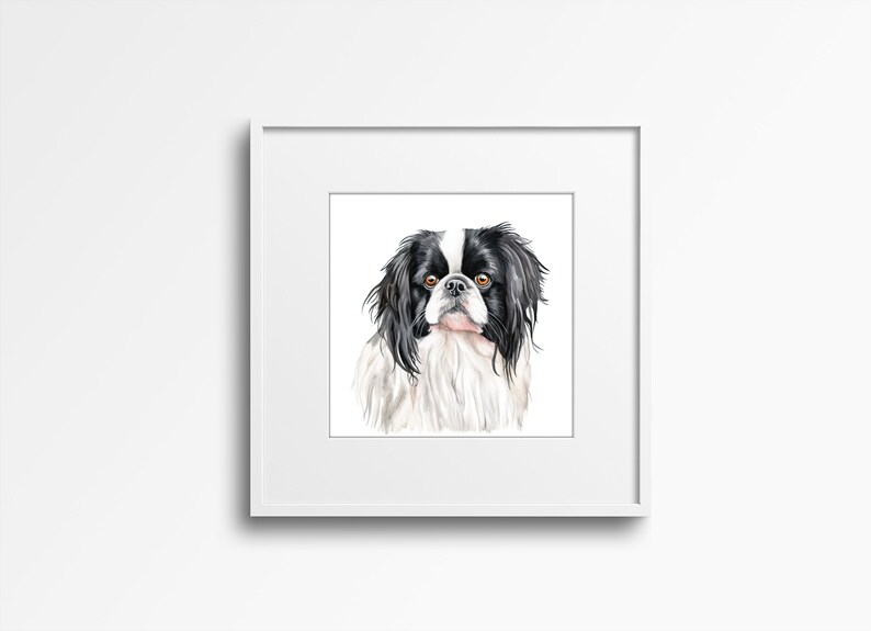 Composed Japanese Chin Clipart Set 8 Printable Images - Etsy