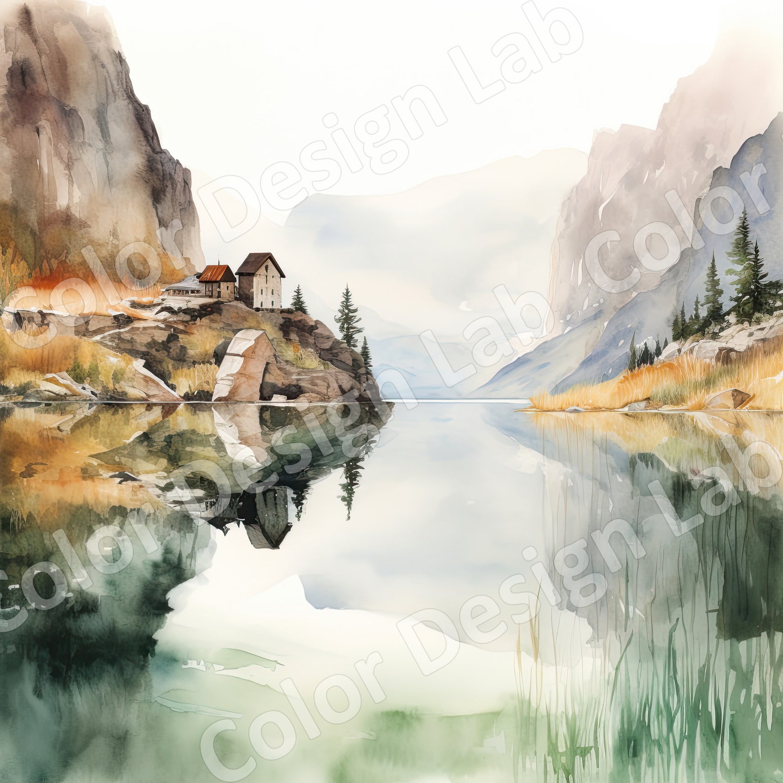 Secluded Alpine Lake Printable Bundle, 8 High-resolution Lake Images ...