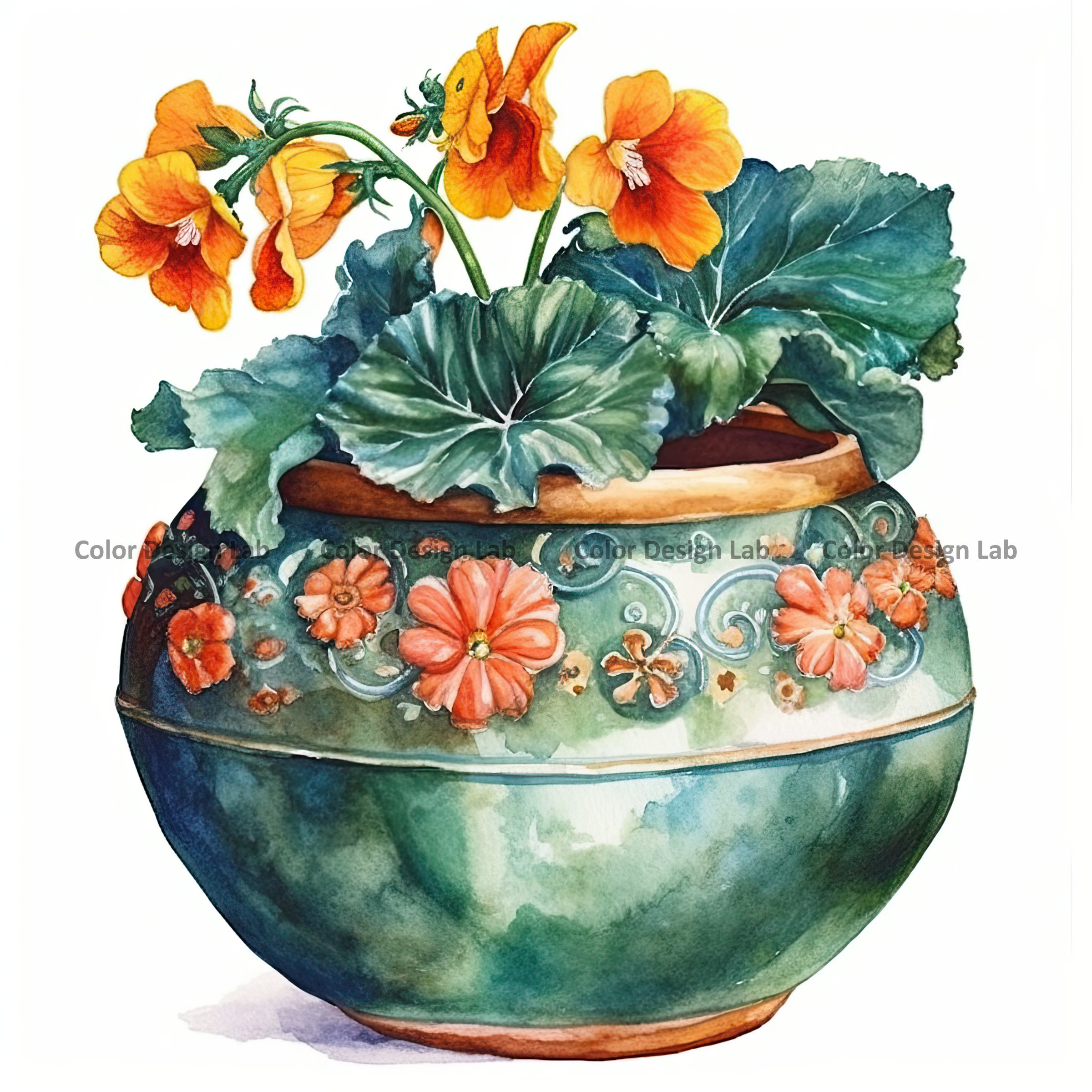 Pot With Flower Clipart Set of 12 High-quality Floral PNG - Etsy