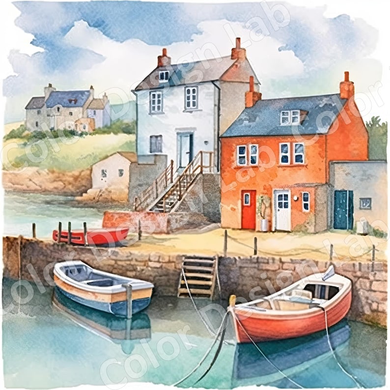 British Harbour Printable Clipart Set 8 High-resolution PNG - Etsy