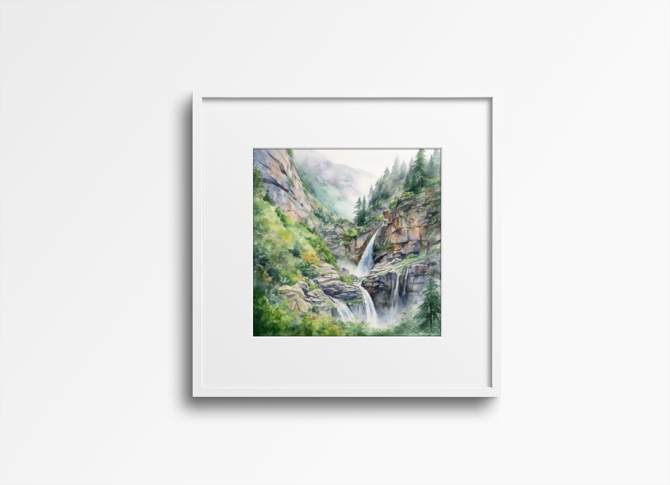 Cascading Mountain Waterfall Clipart Set of 4 High-resolution - Etsy