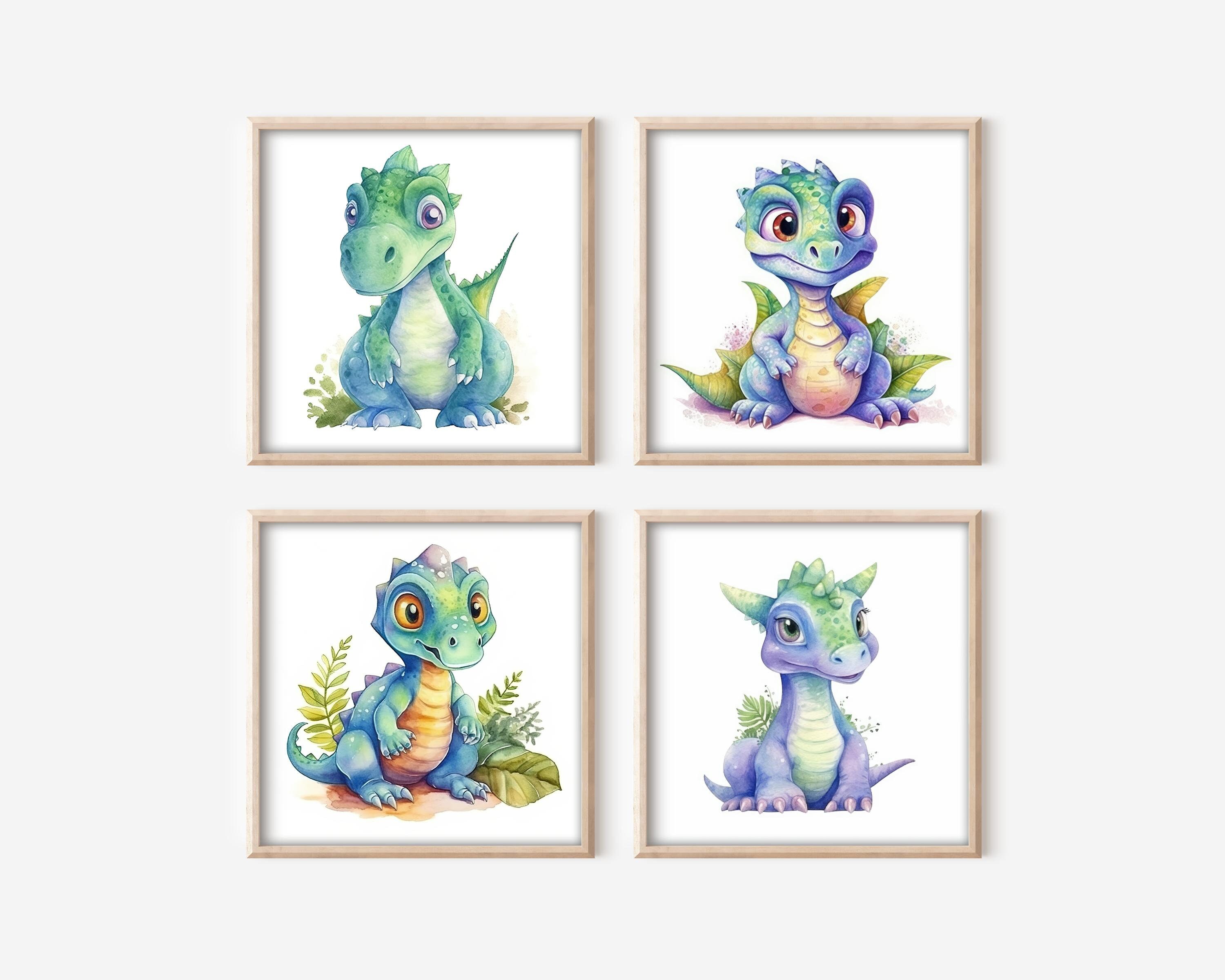 Cute Dinosaur Clipart Set 8 High-resolution Pngs Digital - Etsy