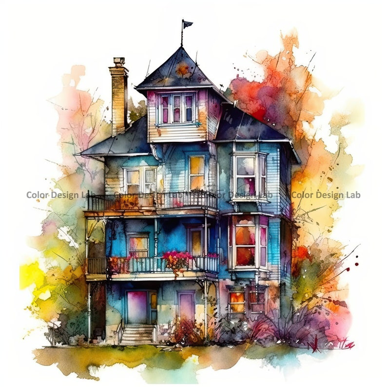 Dream House Clipart Set of 8 High-resolution House PNG - Etsy