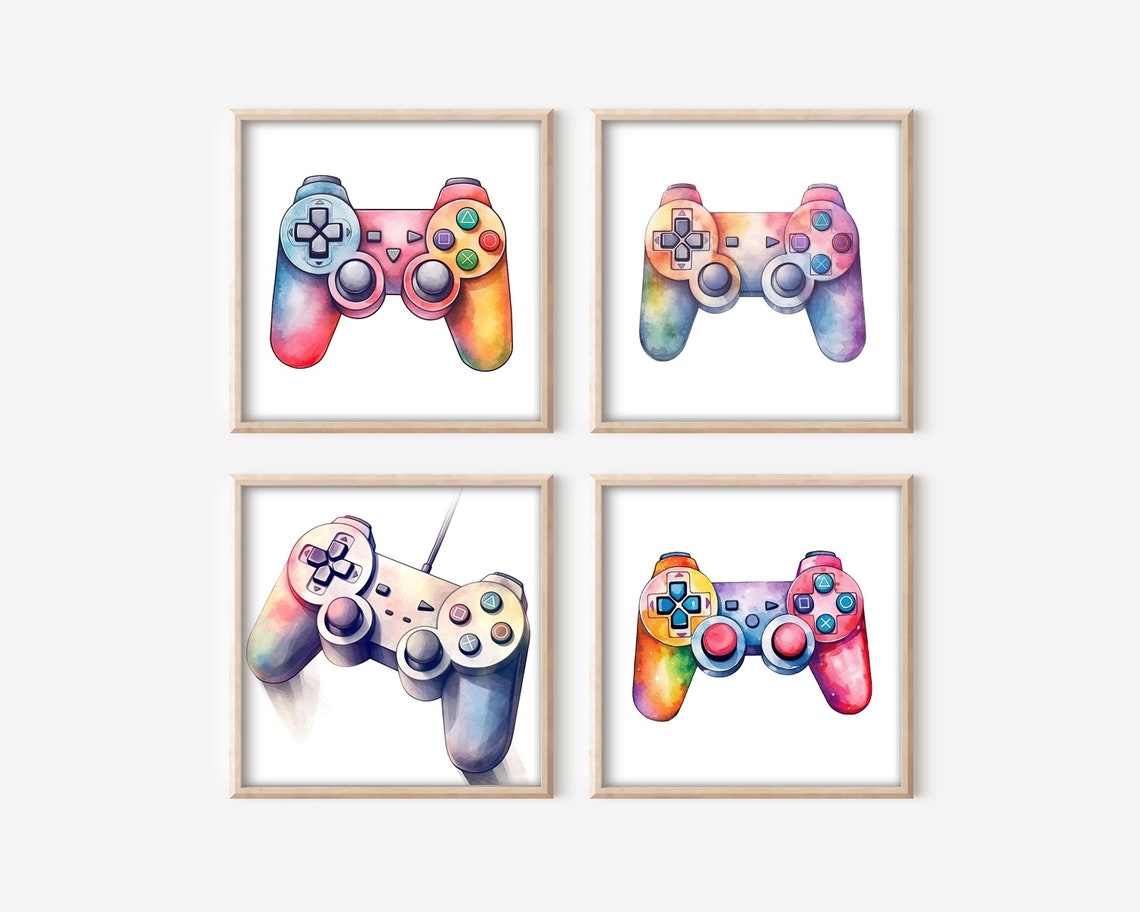 Game Controller Printable Clipart Set of 8 PNG Artwork - Etsy