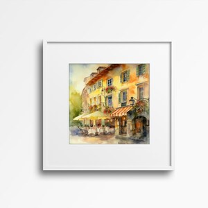 Vintage European Cafe Printable Clipart, Set of 4 PNG High-resolution ...