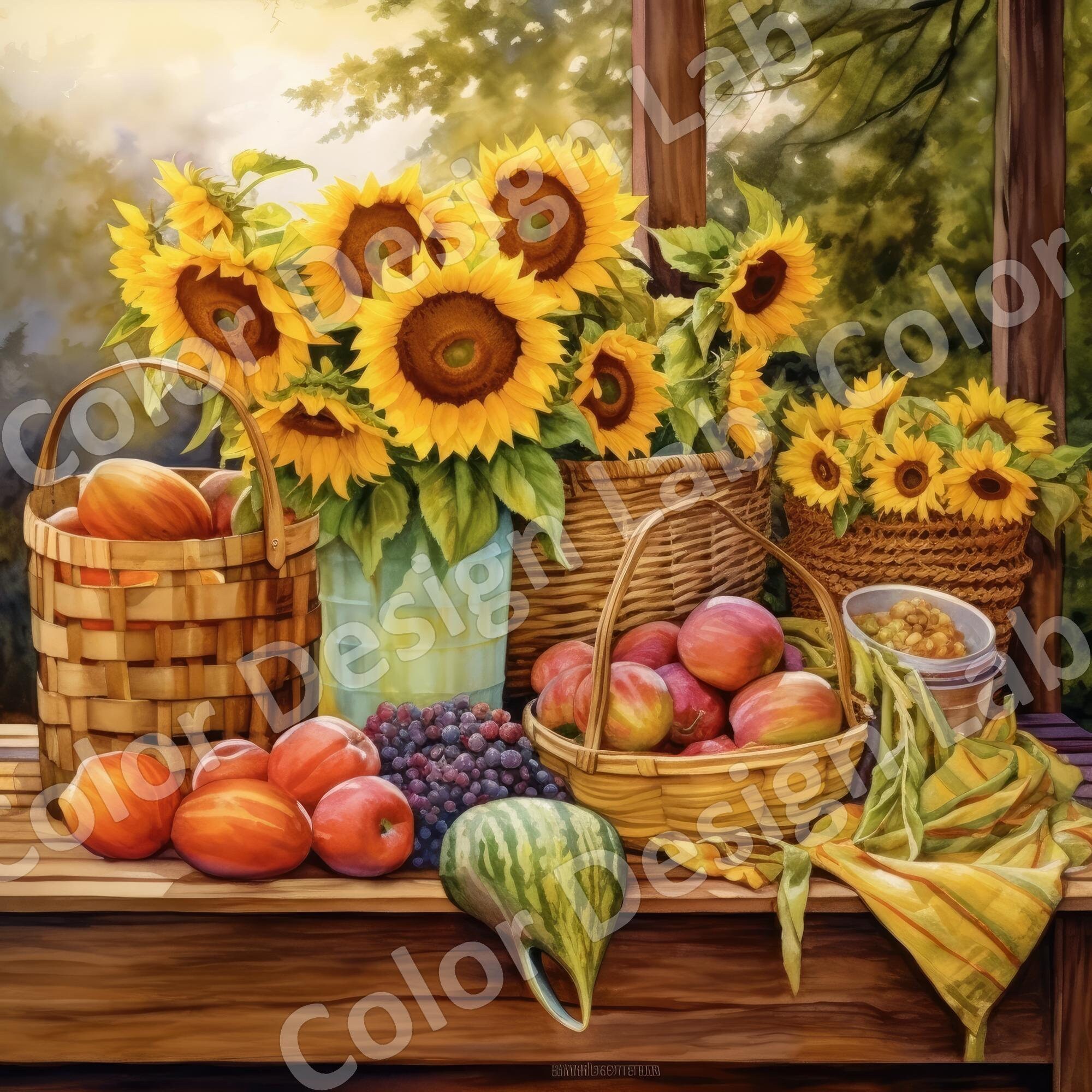 Summer's Bounty Printable Clipart Set 8 Pngs of Fruits - Etsy