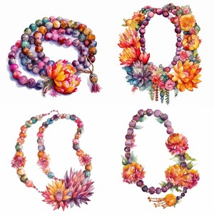 Flower Mala Clipart Set of 12 PNG - Floral Mala Digital Download ...