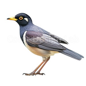 Common Myna Clipart - 8 High Quality Myna Bird Digital Download ...