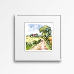 Country Lanes Printable Wall Art Set - 8 Pngs of Country Road, Pathway ...