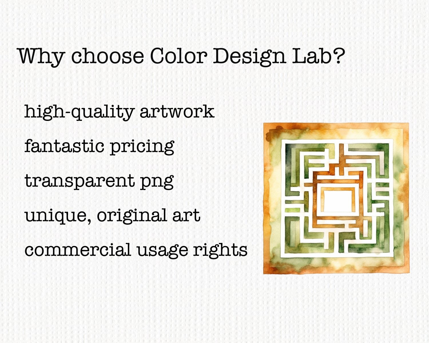 Maze Clipart Watercolor Maze Game Commercial License Download - Etsy