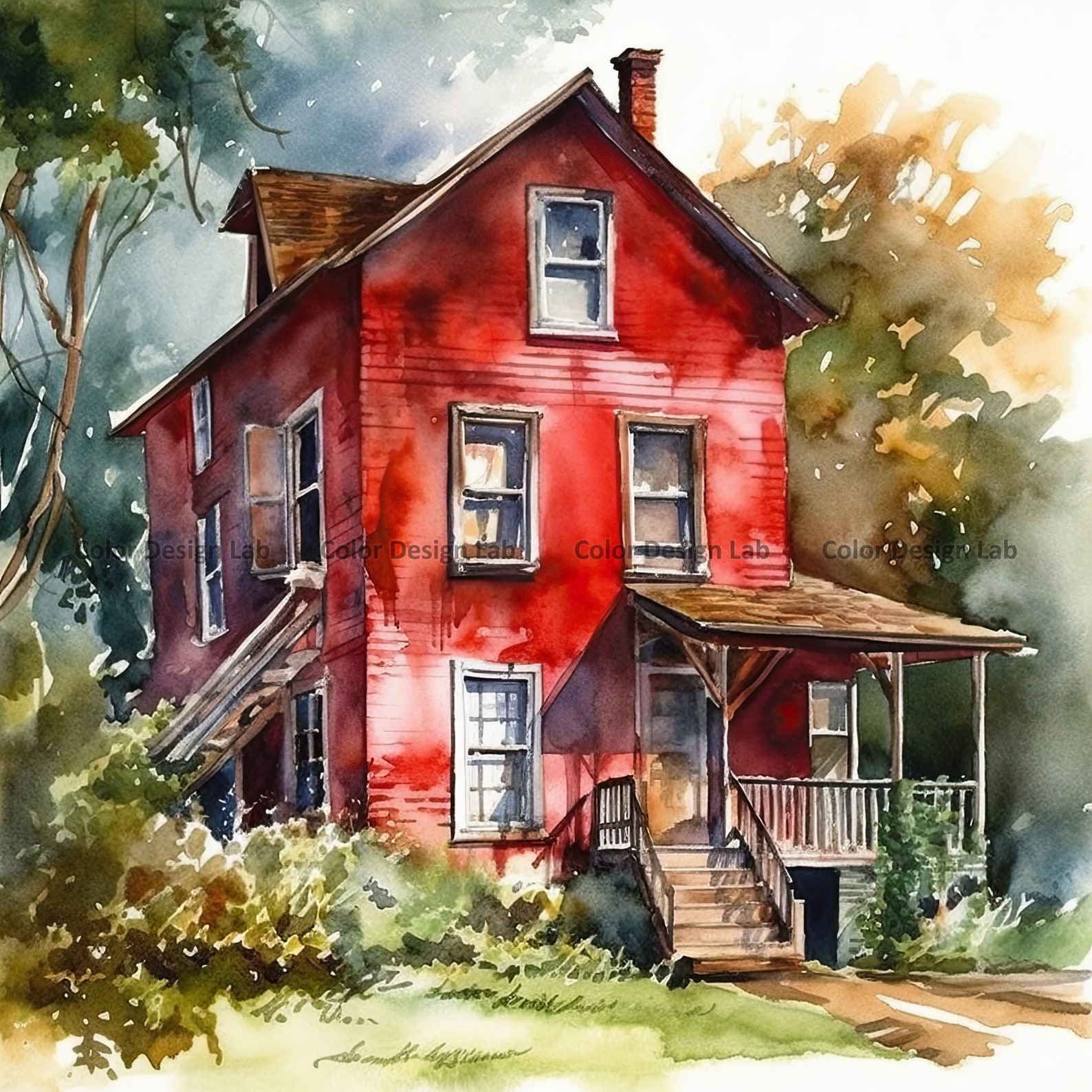 Red House Clipart Set of 8 High-quality Buildings PNG - Etsy