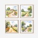 Country Lane Printable Clipart Set of 8 High-resolution PNG Images ...