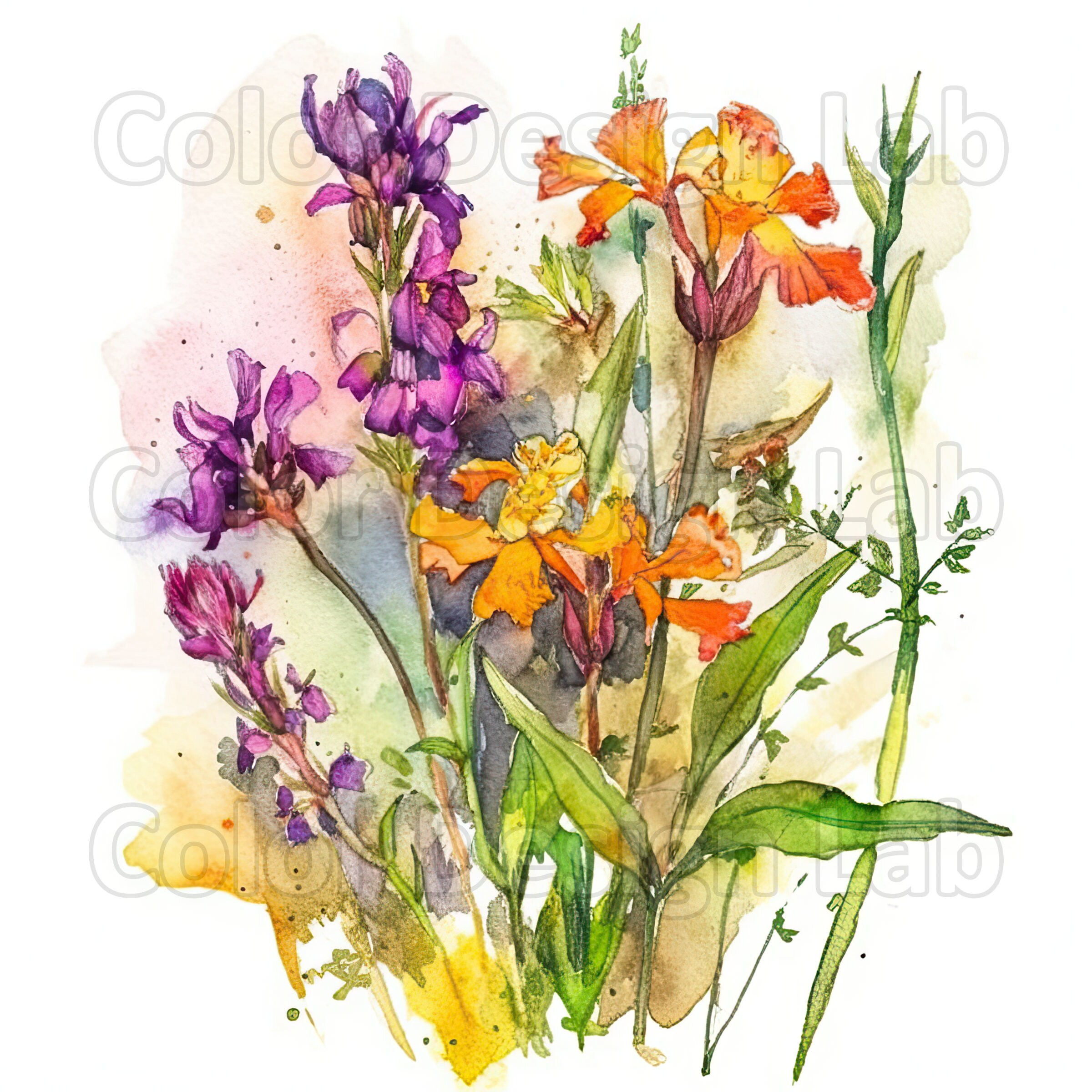 Wildflower Sketch Clipart Set of 8 High-quality Hand-drawn - Etsy