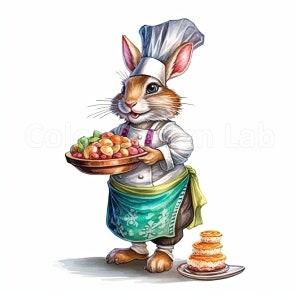 Chipmunk Baker Funny Printable Clipart Bundle - 8 High-quality Cartoon ...