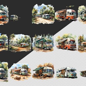 RV Camping Clipart - 36 Quality Transparent Png Digital Download Files ...