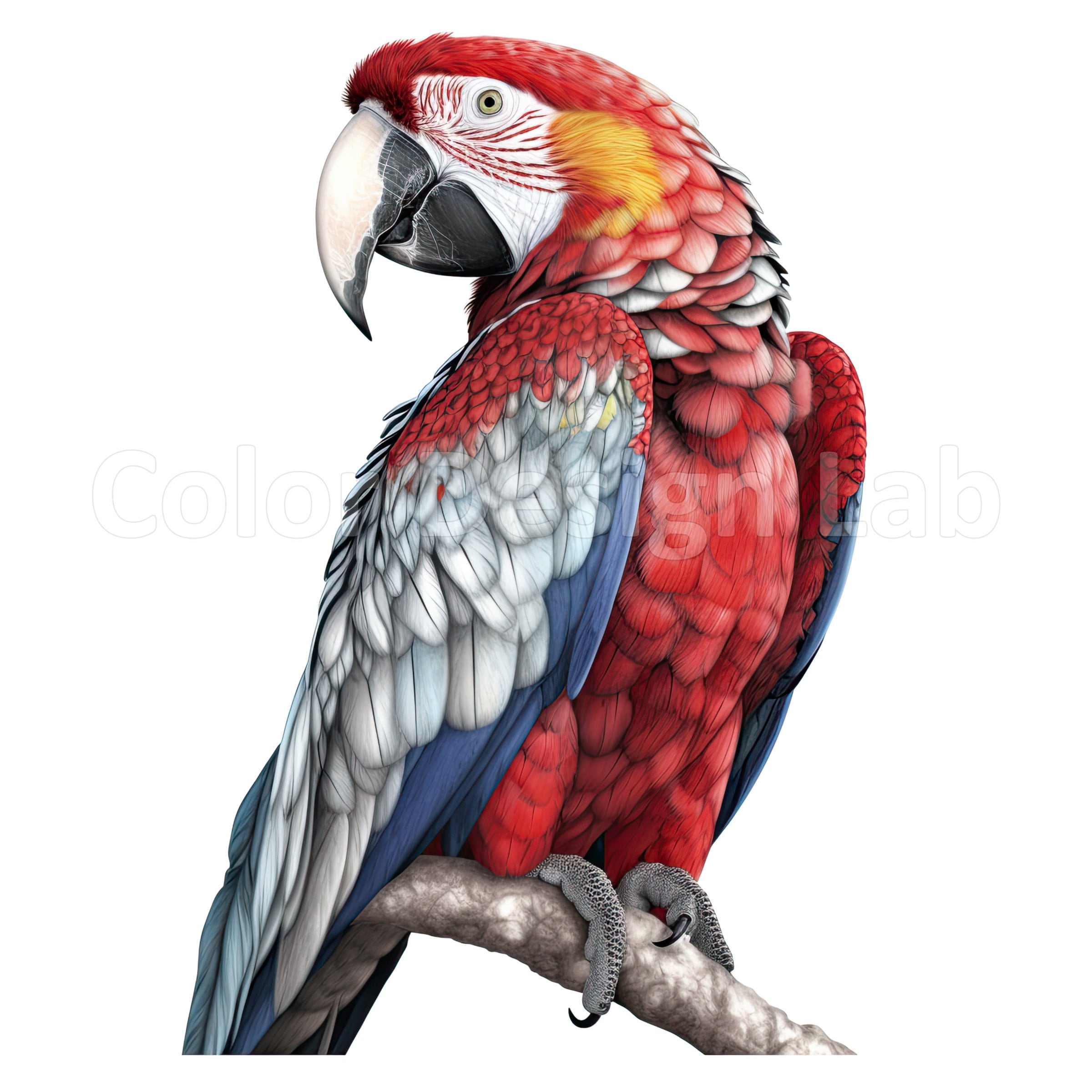 Scarlet Macaw Art Printable Clipart Bundle Set of 8 PNG - Etsy