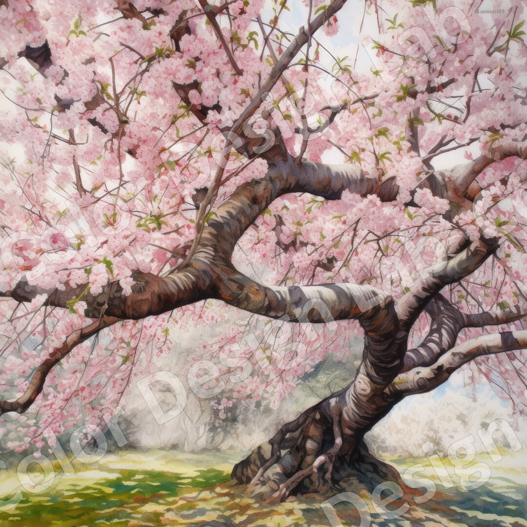 Serenade of Spring Blossoms Clipart Set, 4 High-resolution Floral PNG ...