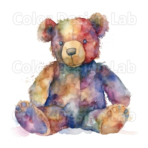 Teddy Bear Printable Clipart Bundle - Set of 8 Bears PNG, High ...