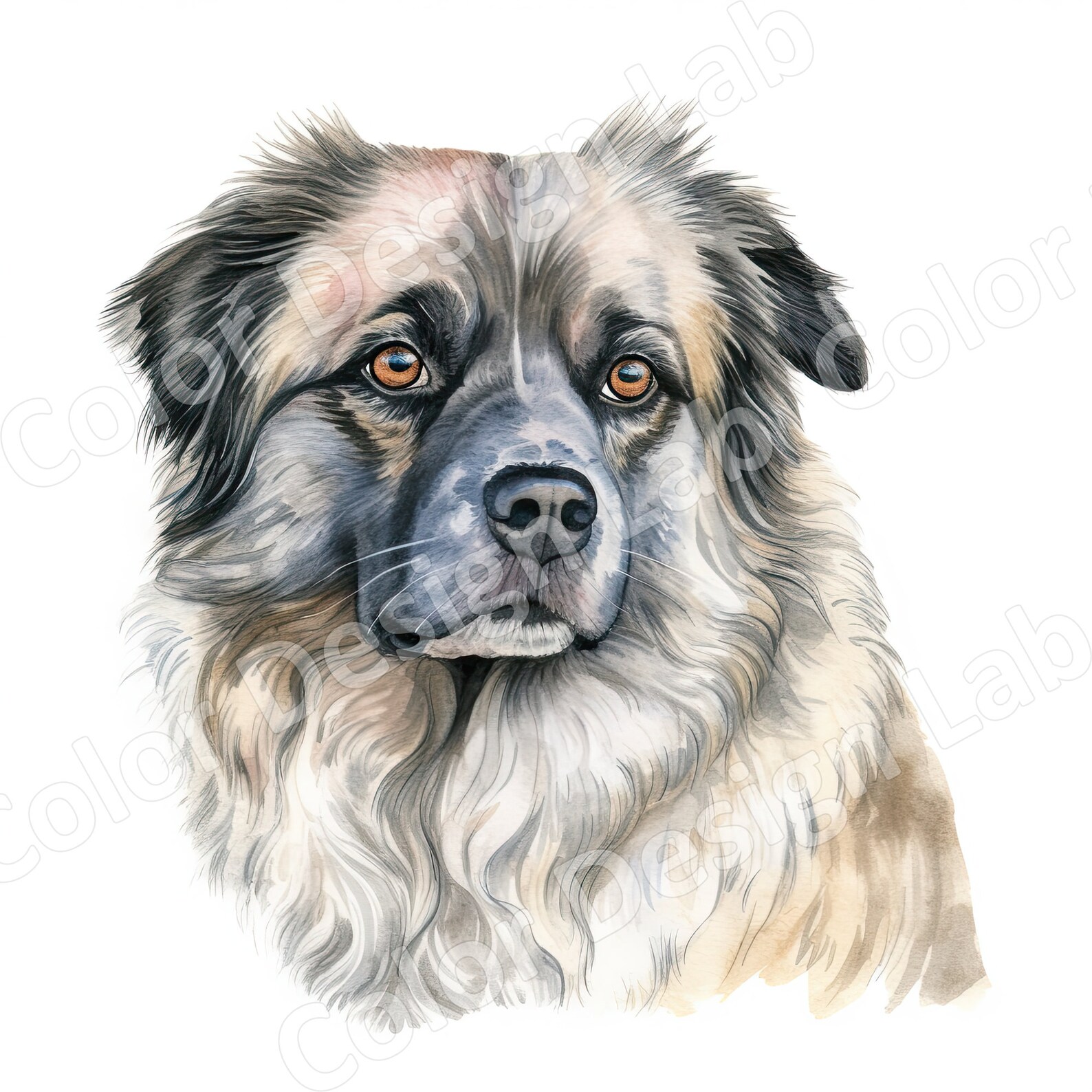 Tibetan Spaniel Clipart Bundle, Mellow Dog Art Set of 8 Digital ...