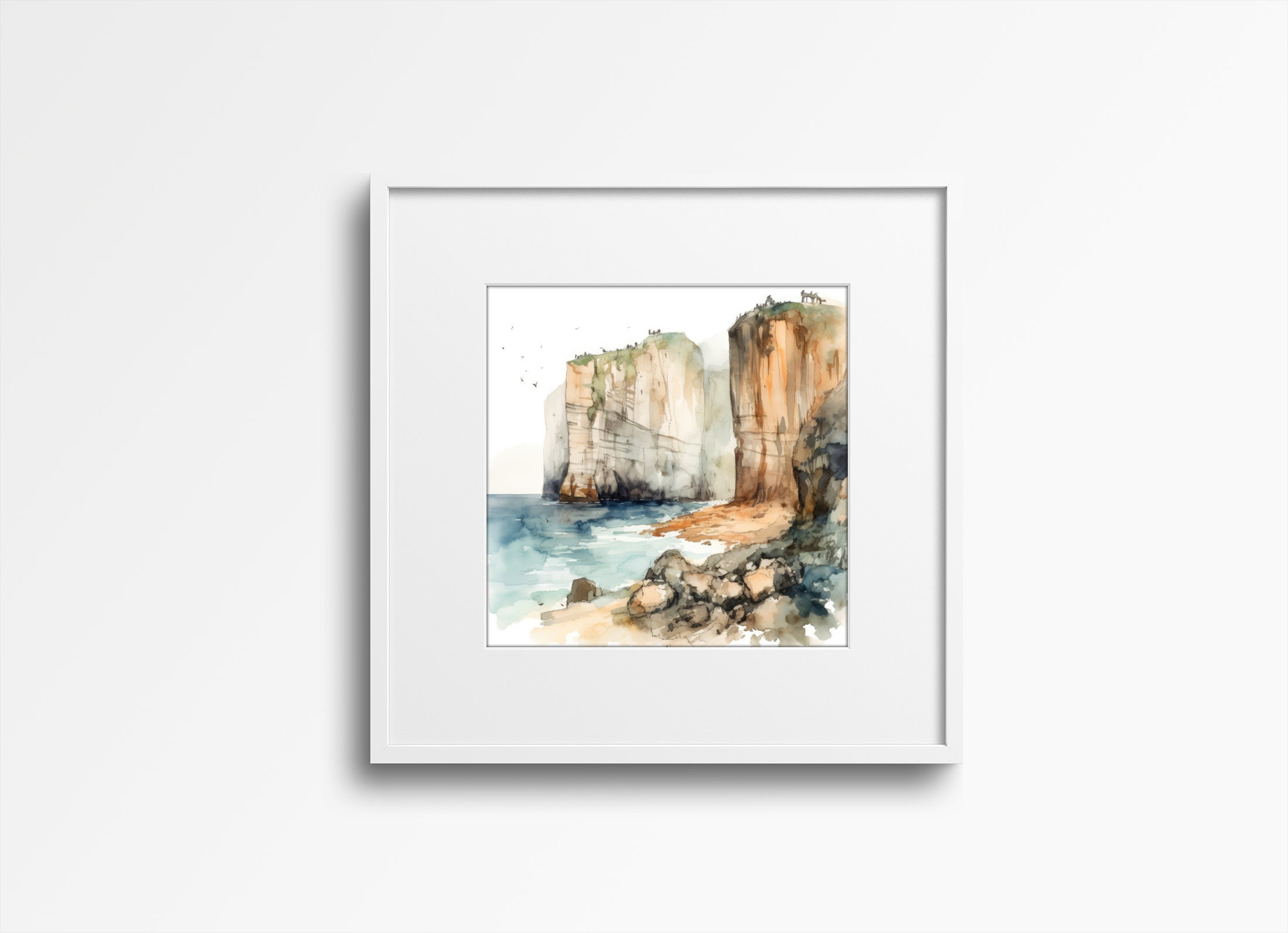 Soaring Coast Cliffs Printable Clipart 8 High-resolution - Etsy