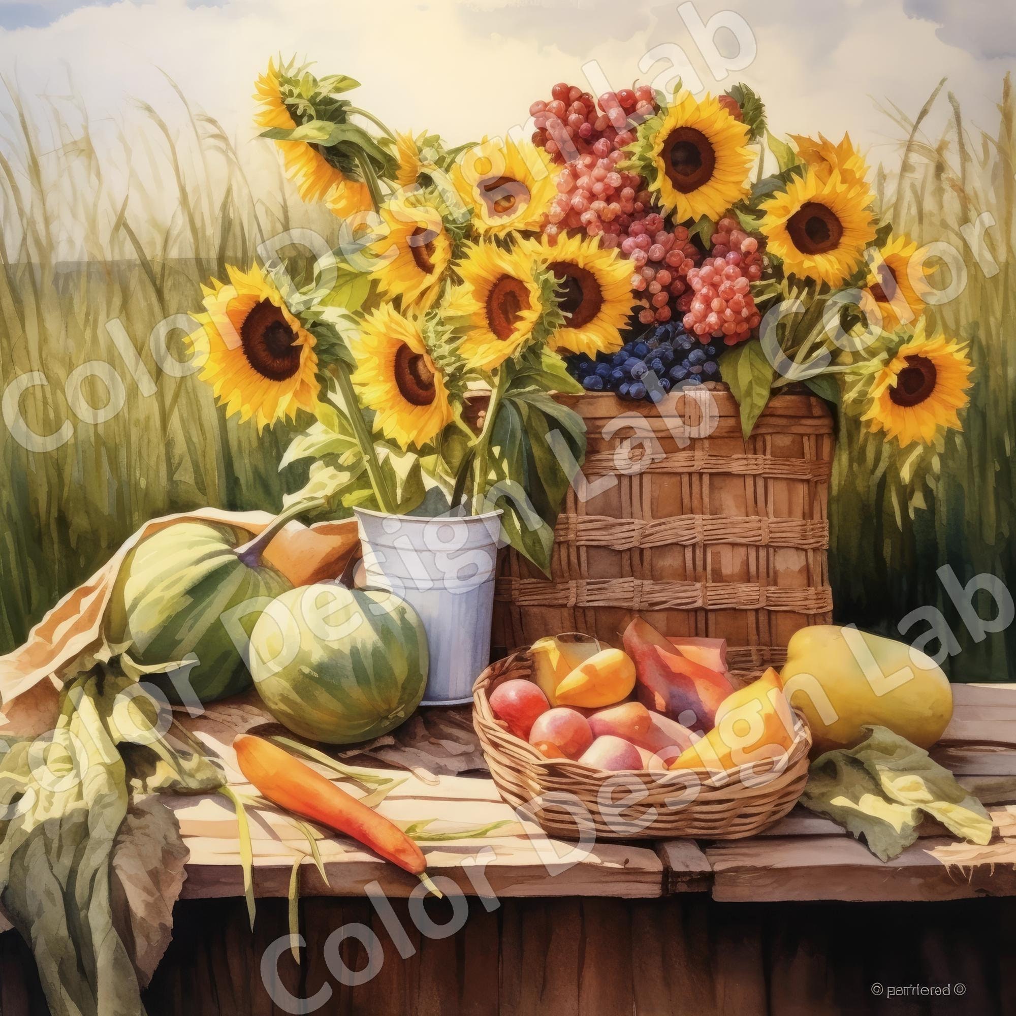 Summer's Bounty Printable Clipart Set 8 Pngs of Fruits - Etsy