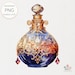 Watercolor Vintage Perfume Bottles, Classic Fragrance Design, Elegant ...