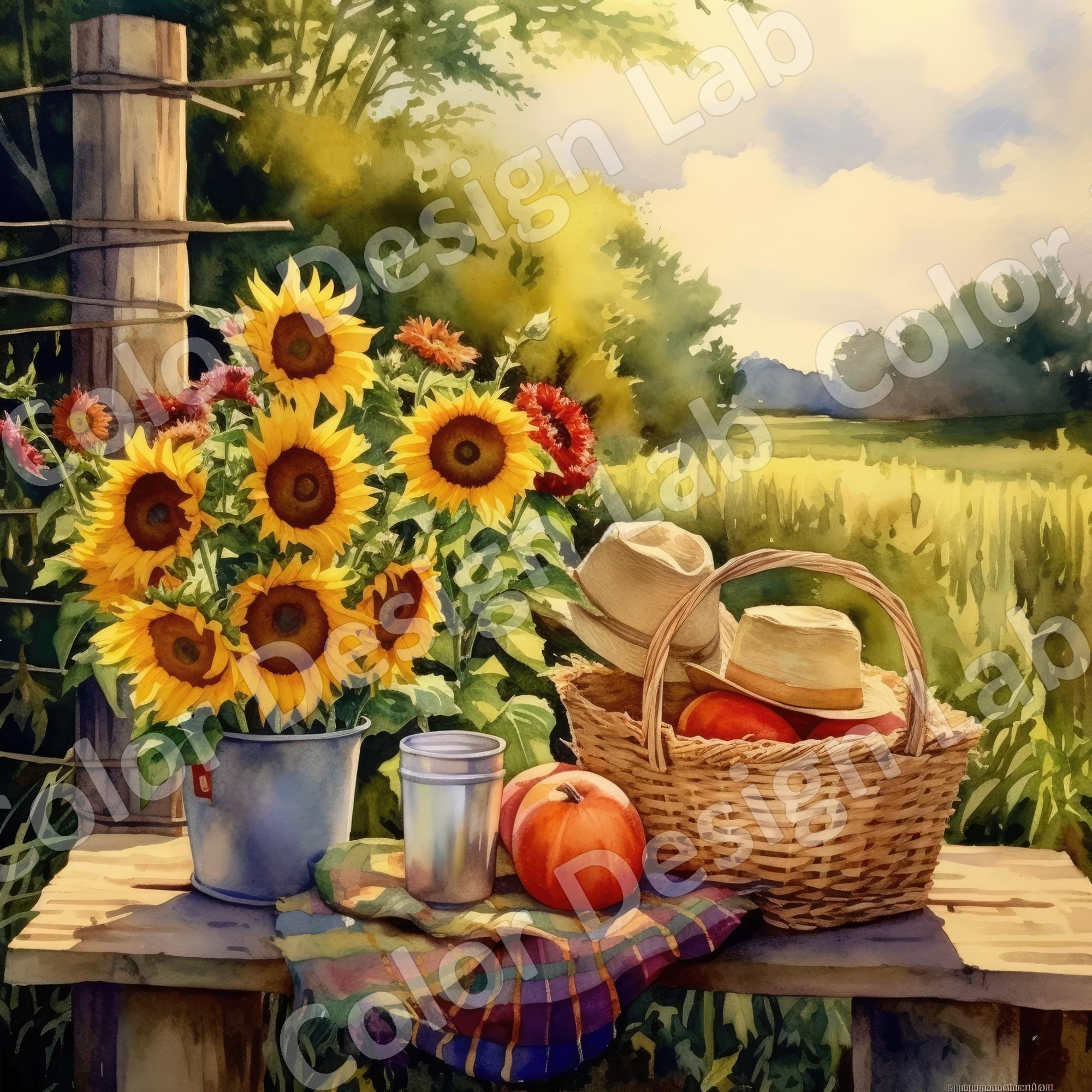 Summer's Bounty Printable Clipart Set 8 Pngs of Fruits - Etsy