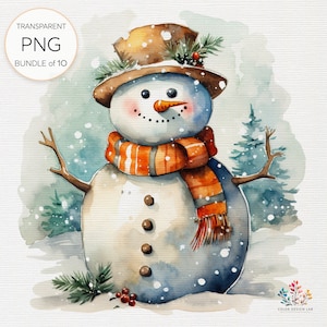 Nostalgic Vintage Christmas Snowman Clipart - Classic Holiday Charm PNG ...