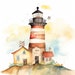 Whimsical Lighthouse Printable Clipart Set of 8 High-quality - Etsy