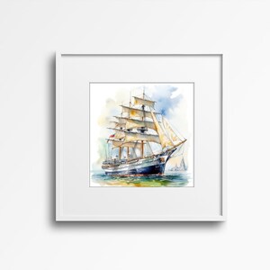 Clipper Ship Digital Download, Set of 4 High-resolution PNG Images ...