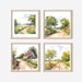 Country Lanes Printable Wall Art Set 8 Pngs of Country Road, Pathway ...