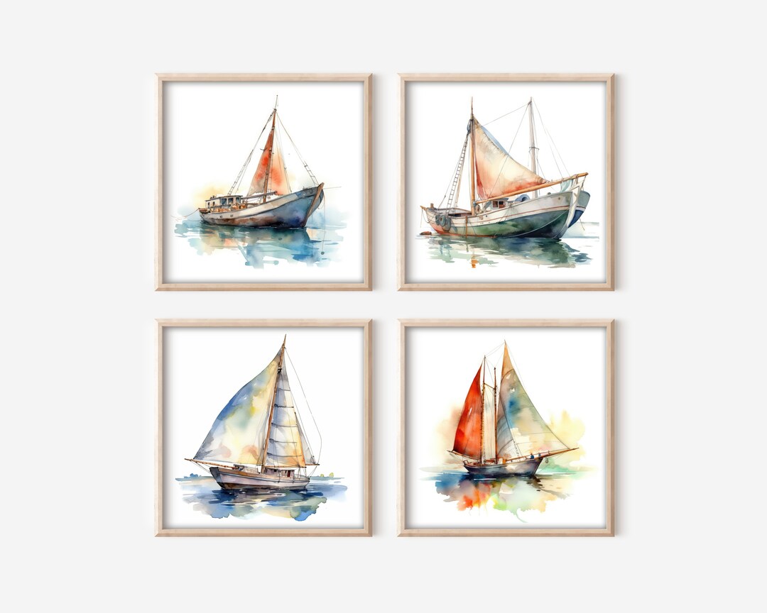 Sailboat Clipart Design, Nautical Vessel Art, Oceanic Adventure and ...