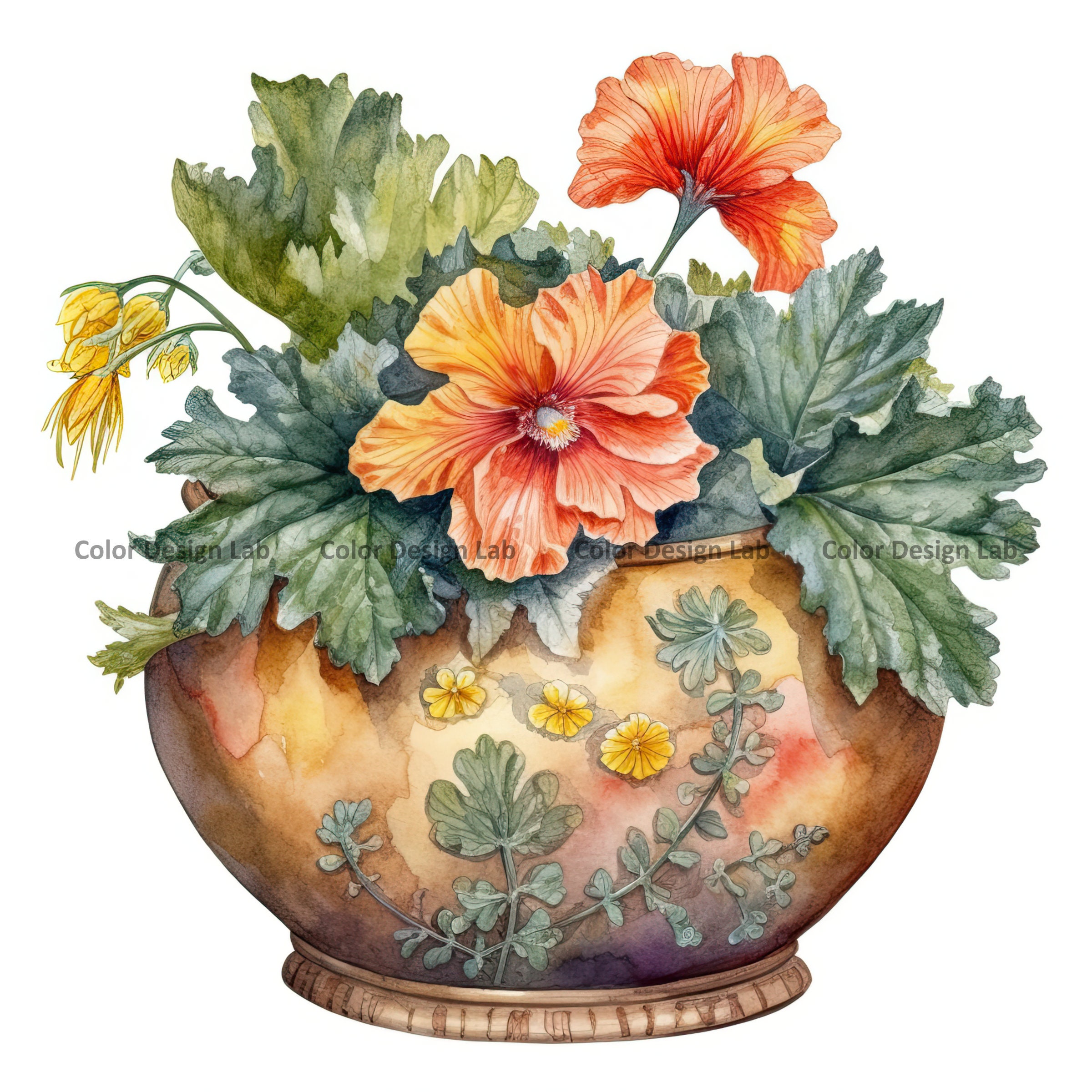 Pot With Flower Clipart Set of 12 High-quality Floral PNG - Etsy