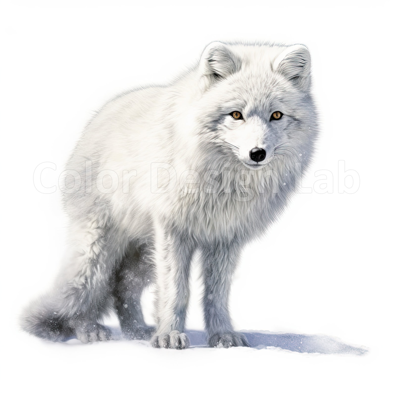 Happy Arctic Fox Clipart Set of 8 Printable Art PNG Digital - Etsy