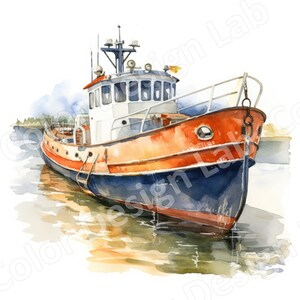 Lifeboat Downloadable Clipart, Lifeboat Set of 4 High-resolution PNG ...