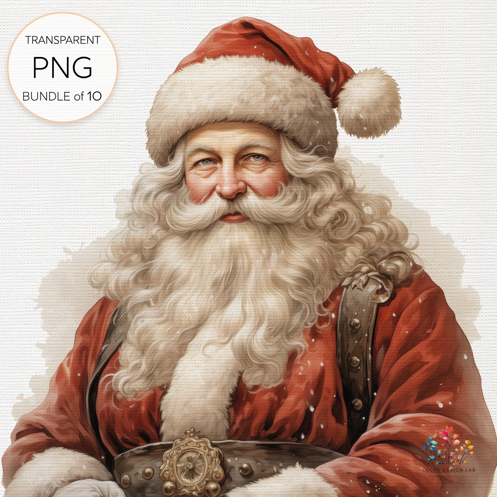 Victorian Vintage Santa Clipart: Classic St. Nicholas Illustration ...
