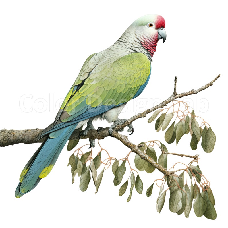 Rose-ringed Parakeet Clipart Set, 8 High-quality Printable Art PNG ...